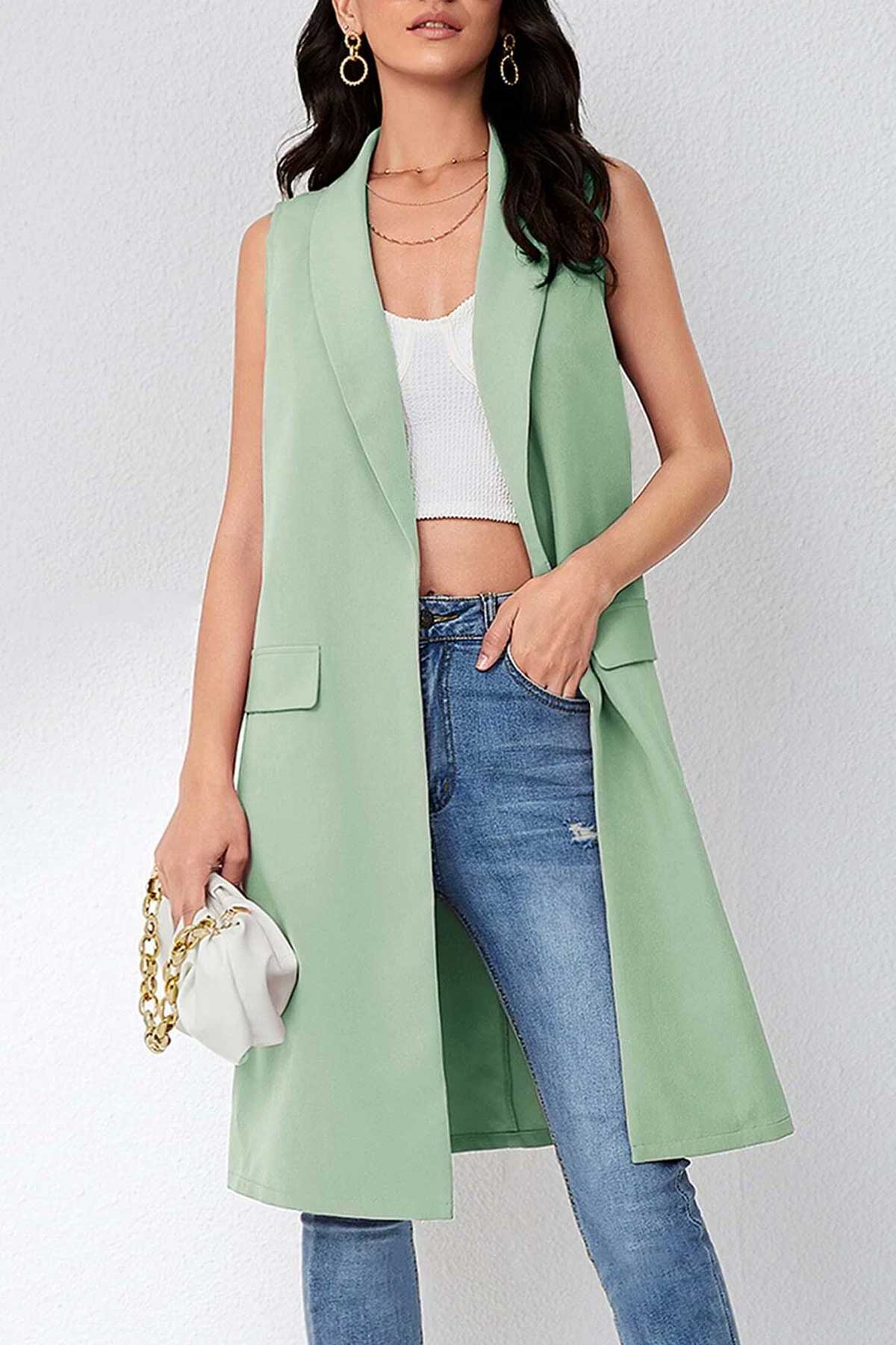 Shein Vest largo menta – Vezia
